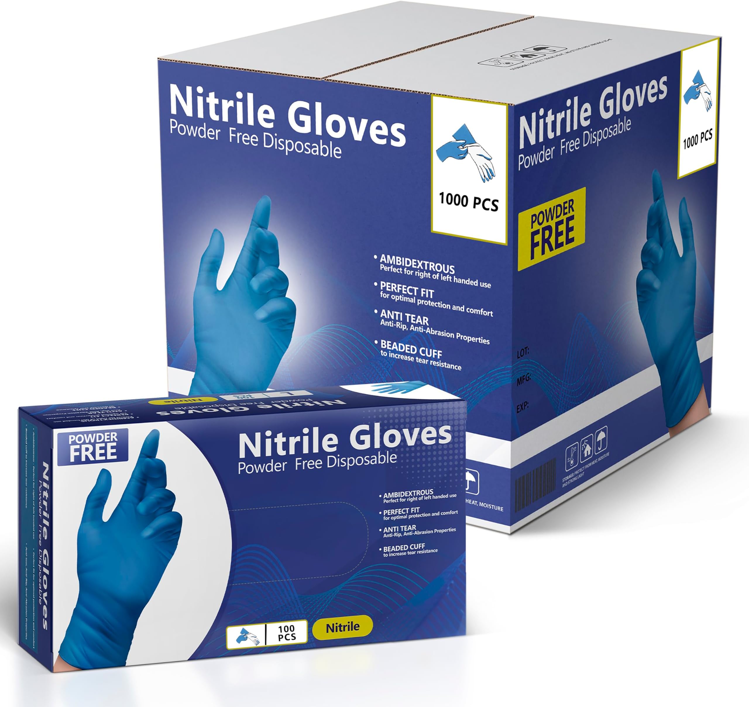 Amazon.com: HDX Nitrile Disposable Gloves 10 Pack One Size Fits All ...