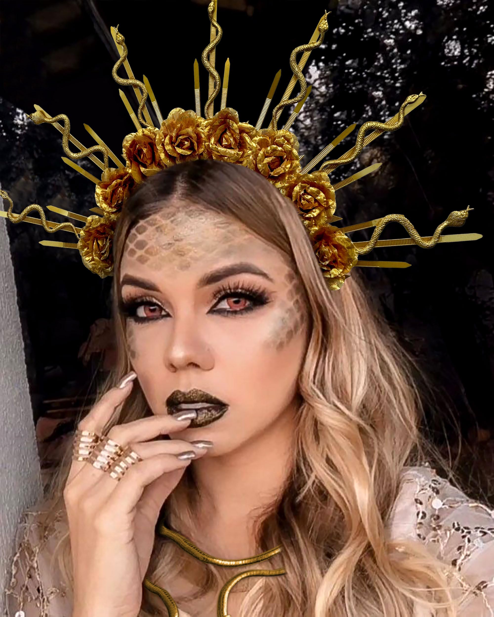 Snapklik.com : 2 PCS Rose Medusa Headband Medusa Headdress Medusa Crown ...
