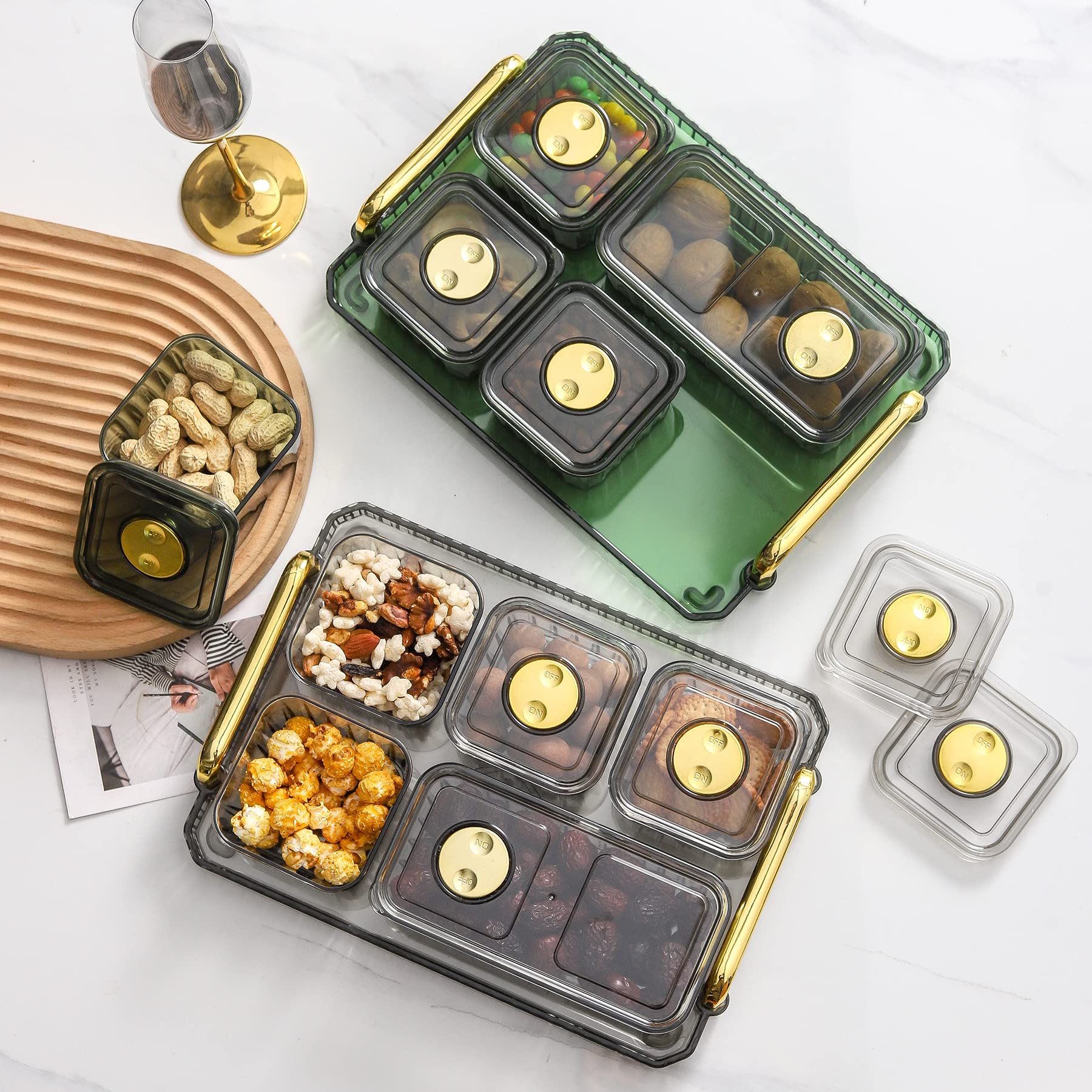 BFU split sealed snack box, covered dried fruit tray, Candy food ...