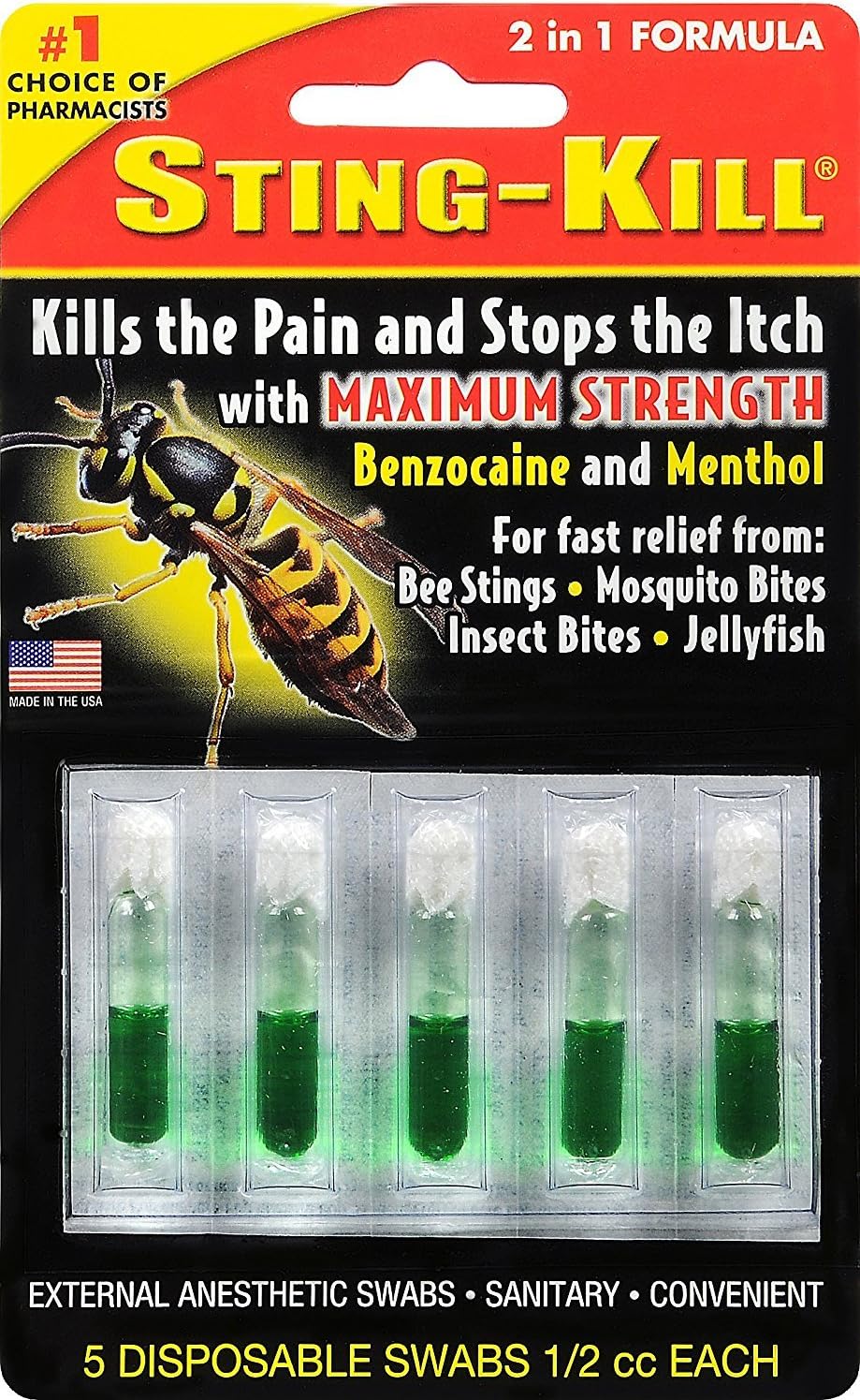 Amazon.com: Sting-Kill SWABS 5 : Health & Household