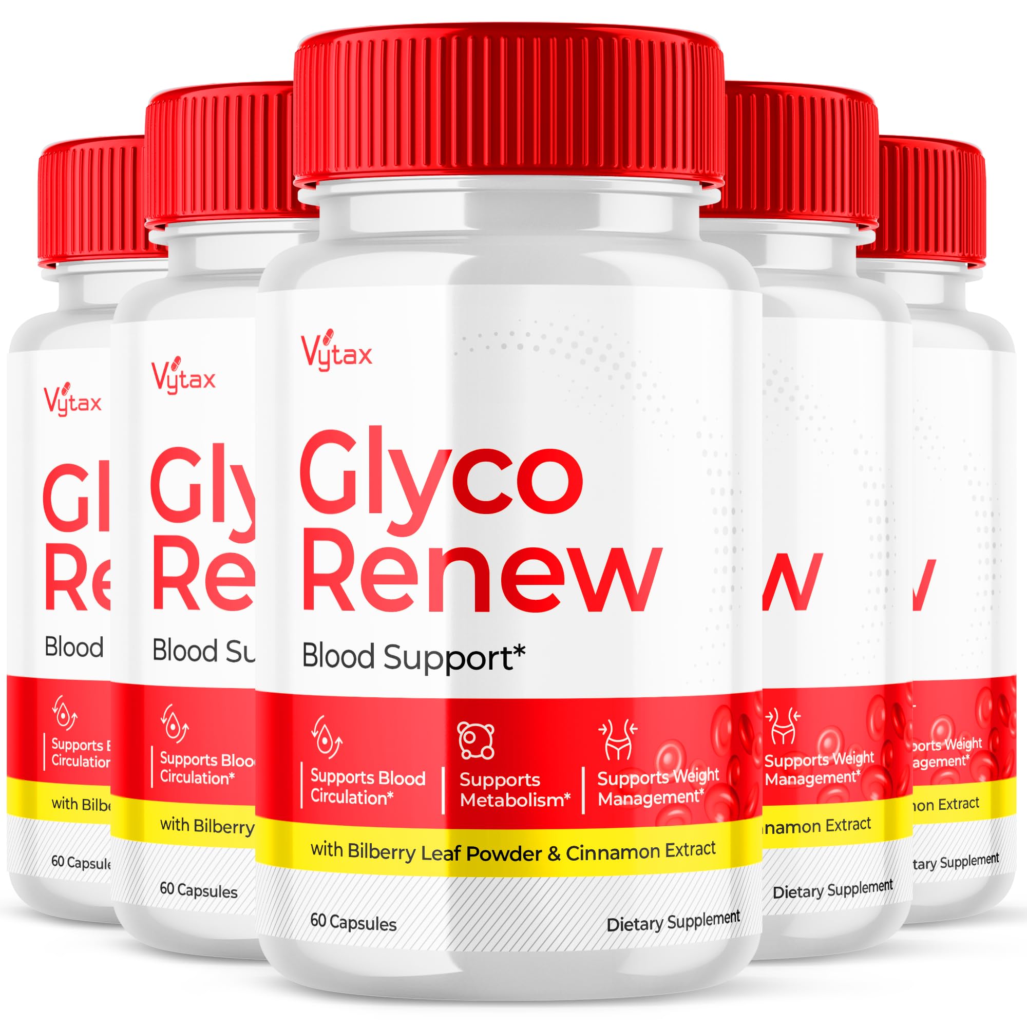 Amazon.com: (5 Pack) Glyco Renew Blood Support Supplement Capsules - Glycorenew Pills Glycerine ...