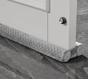 Premium Velvet Door Draft Stopper, 30'' to 36'' Adjustable Gap Filler ...