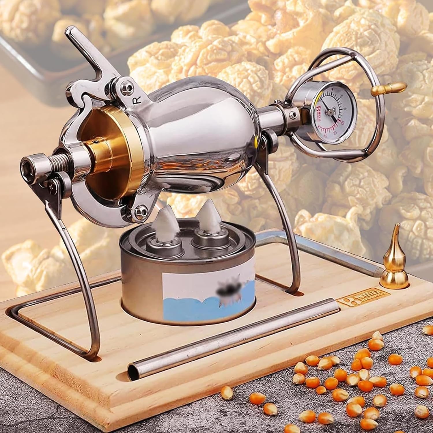 Stainless Steel Popcorn Maker, Manual Old Chinese Traditional Popcorn ...