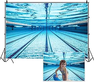 Amazon.com : TTQYFNM 7x5ft Blue Swimming Pool Backdrop Under Water ...