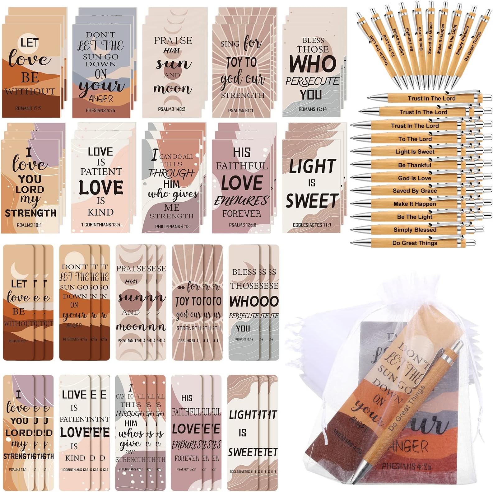 Amazon.com : Sinmoe 120 Pcs Bible Gifts Set Include Bible Verses ...