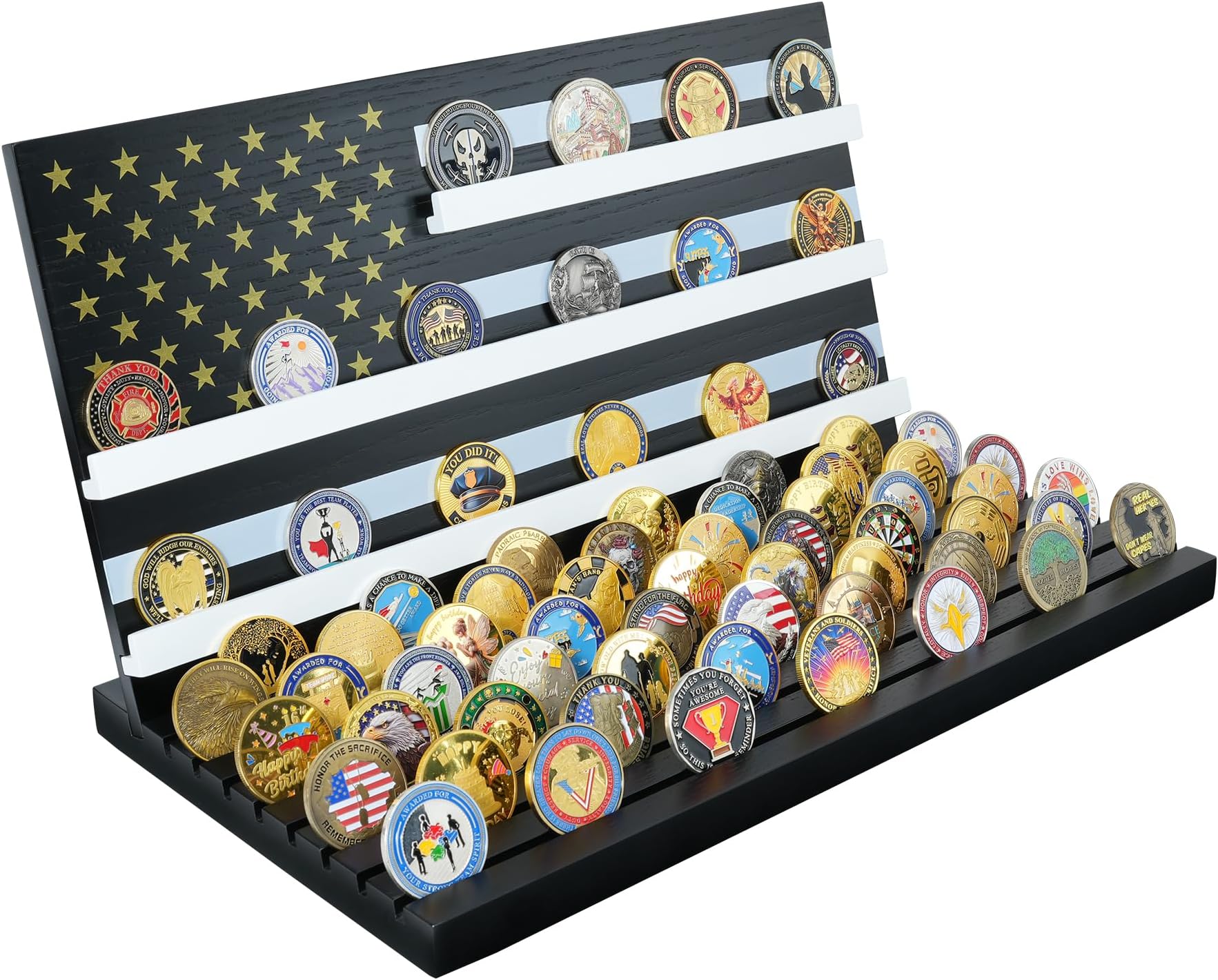 Amazon.com: Joygulls 6 Rows Coin Holder, US Military Challenge Coin ...