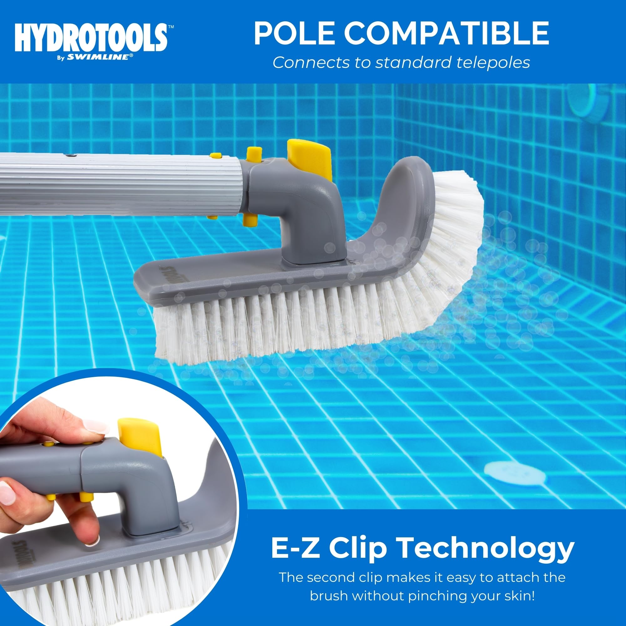 Snapklik.com : SWIMLINE HYDROTOOLS Pool Floor Wall Step Brush For ...