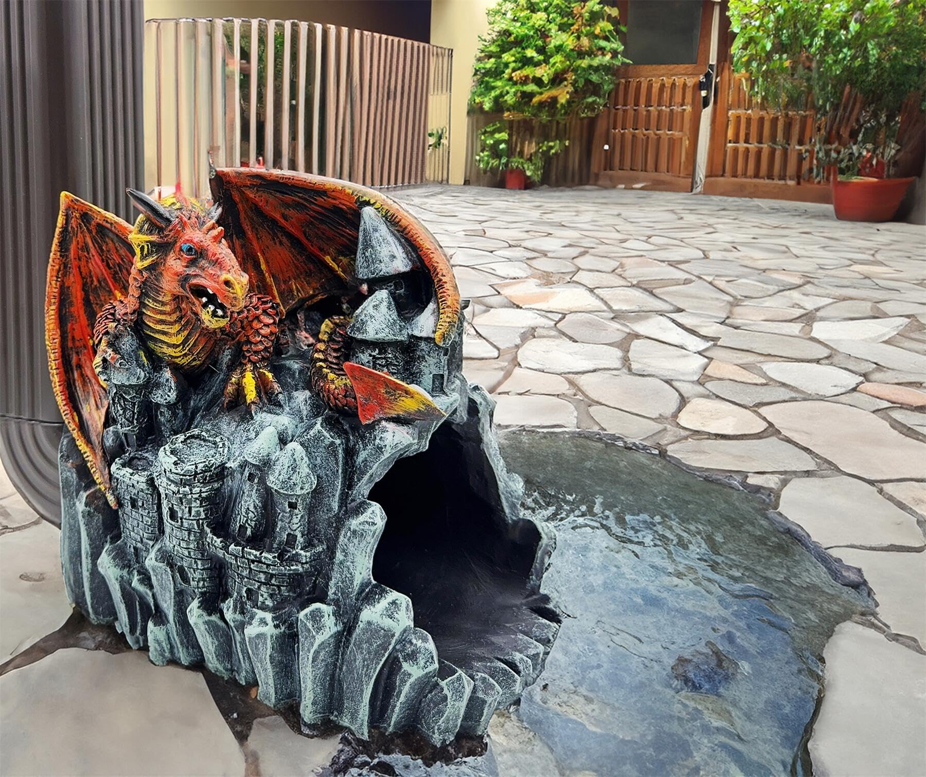 Snapklik.com : Real Dragon Sculpture Gutter Downspout Extender,Garden ...