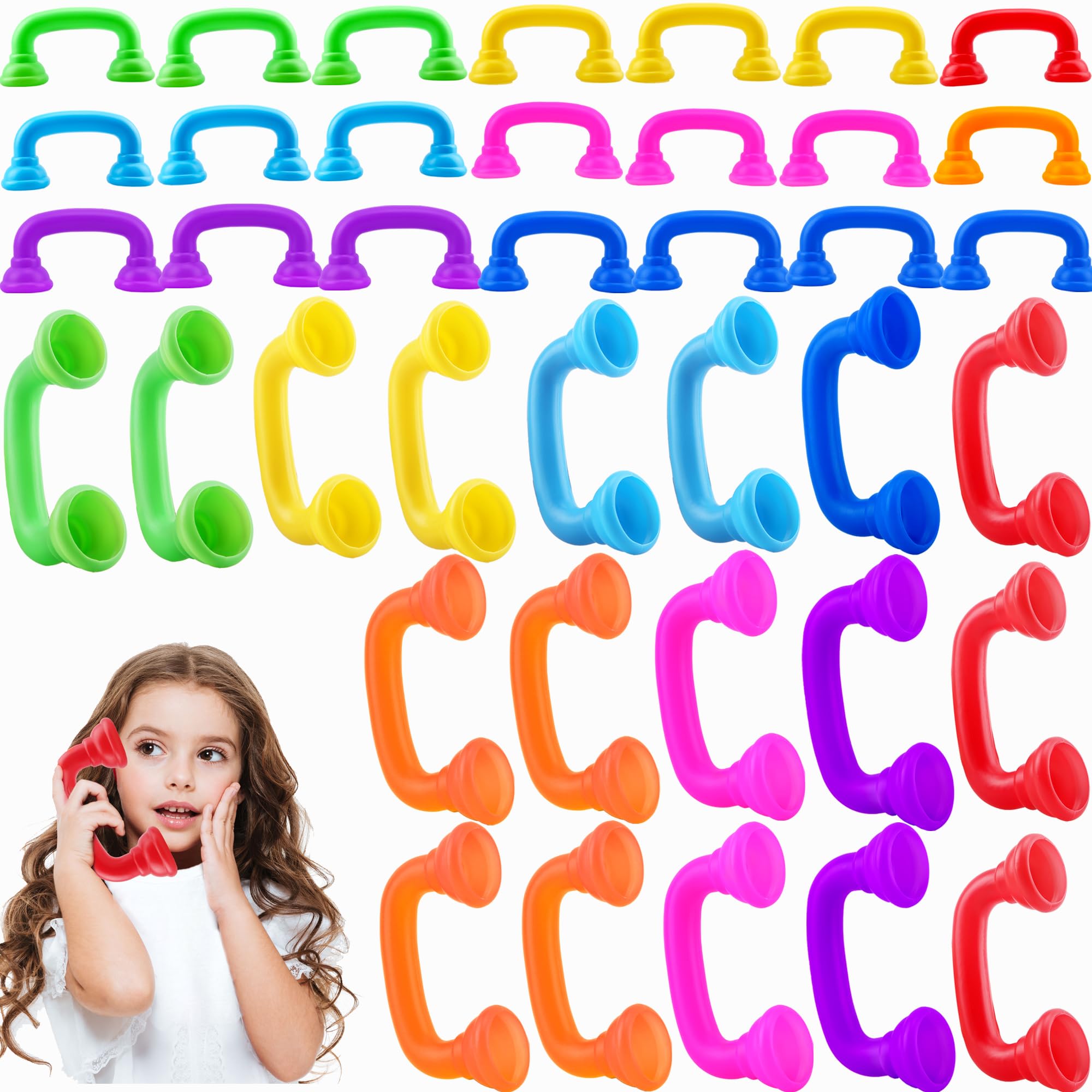 Buy Cagemoga 40 Pieces Whisper Reading Phones Plastic Auditory Feedback ...