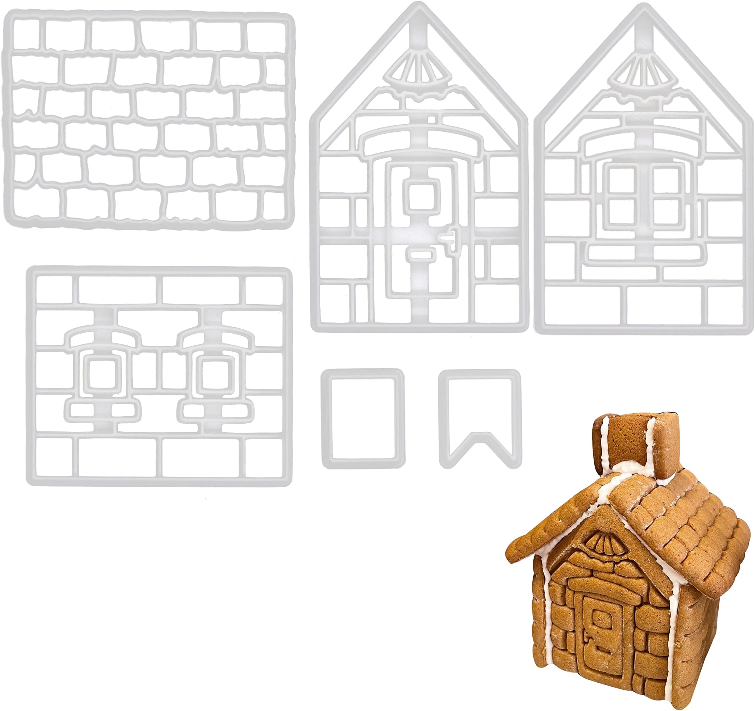 Amazon.com: Build Your Own Gingerbread House Kit 3 Piece Gingerbread ...