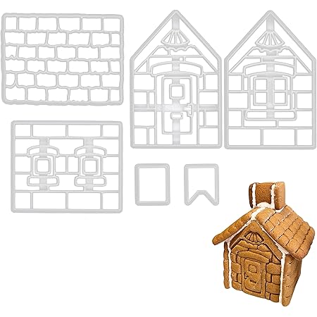 Amazon.com: Gingerbread House Cookie Cutter Set - 3D House Cookie ...