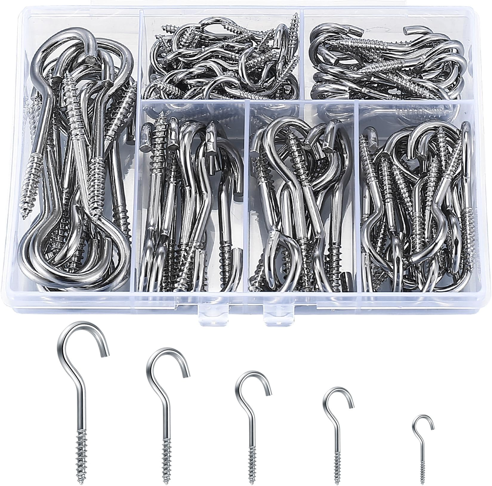 SZSLMY 115 Stk Schraubhaken, Edelstahl Deckenhaken, Cup Hakenschrauben ...