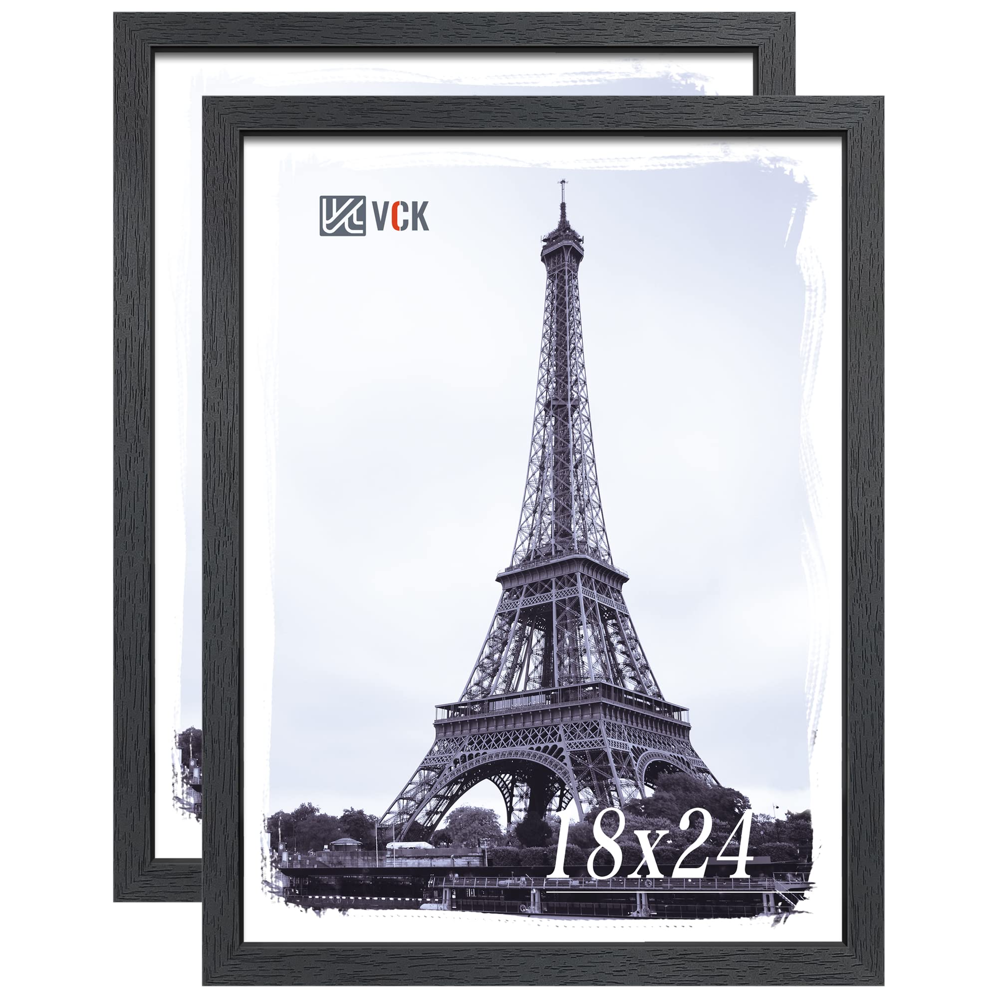 Amazon.com - VCK 18x24 Poster Frame Set of 2 - Black, Textured ...