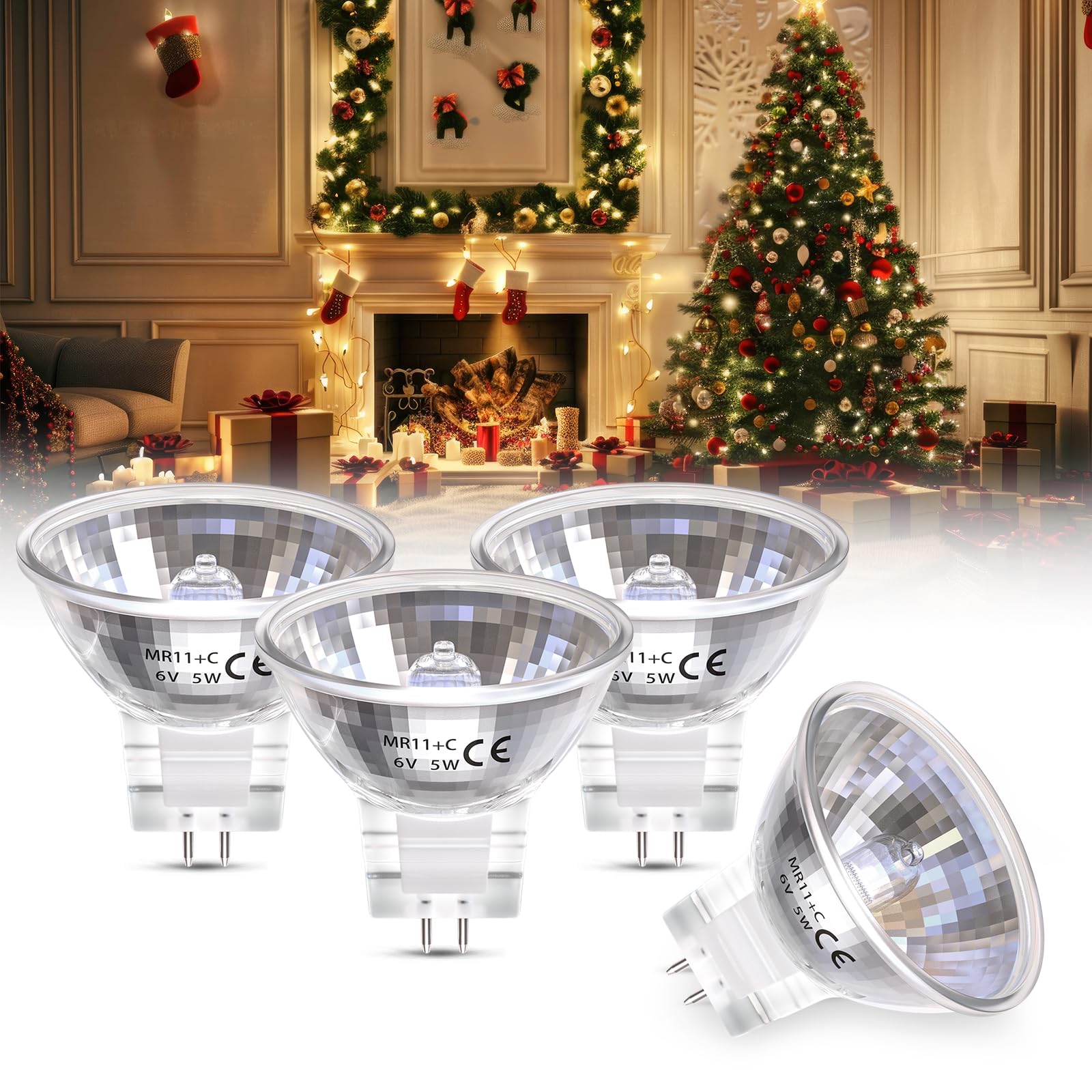 TobeBright 5W MR11 GU4 Halogen Spotlight Bulb 6V Dimmable Warm White ...