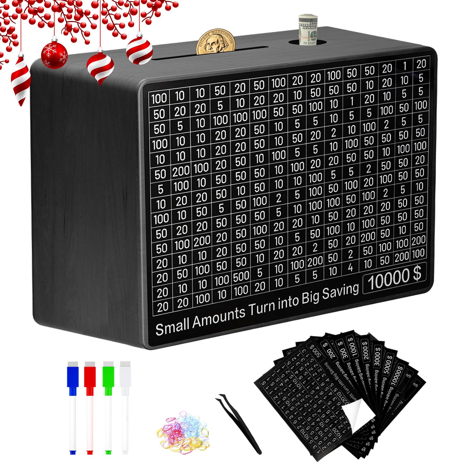 Amazon.com: Large Money Saving Box,9.1 x 6.7 x 3.2 Inches,Wood Savings ...