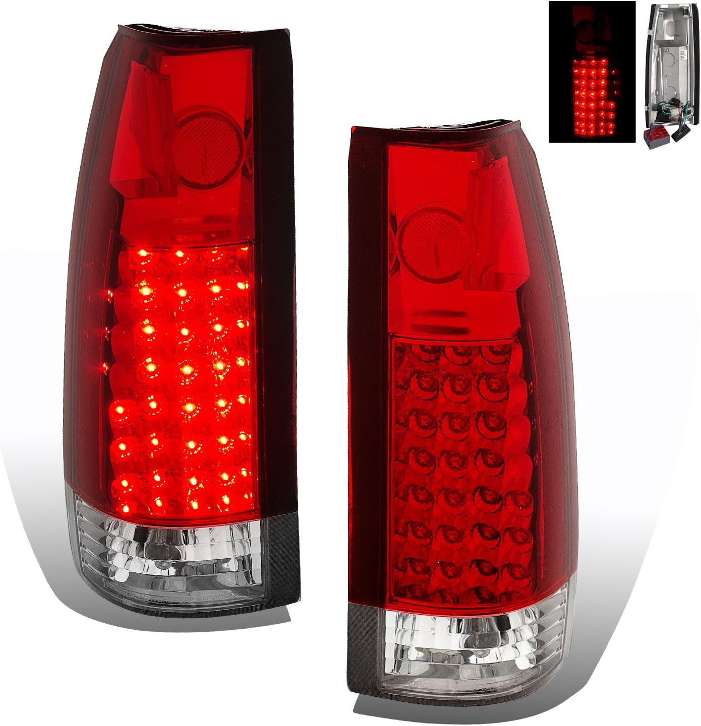 Amazon.com: SPPC Carbon Euro Tail Lights Assembly Set for Chevrolet ...