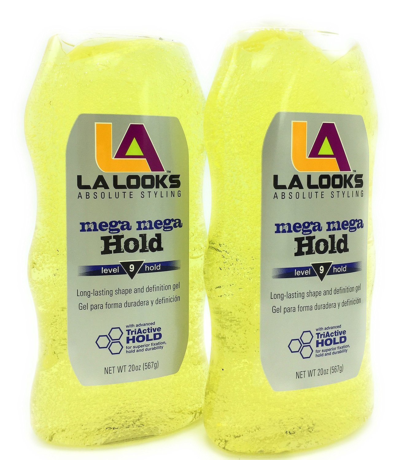 Amazon.com : La Looks Gel #9 Mega Mega 20 Ounce (Yellow) (591ml) (2 ...