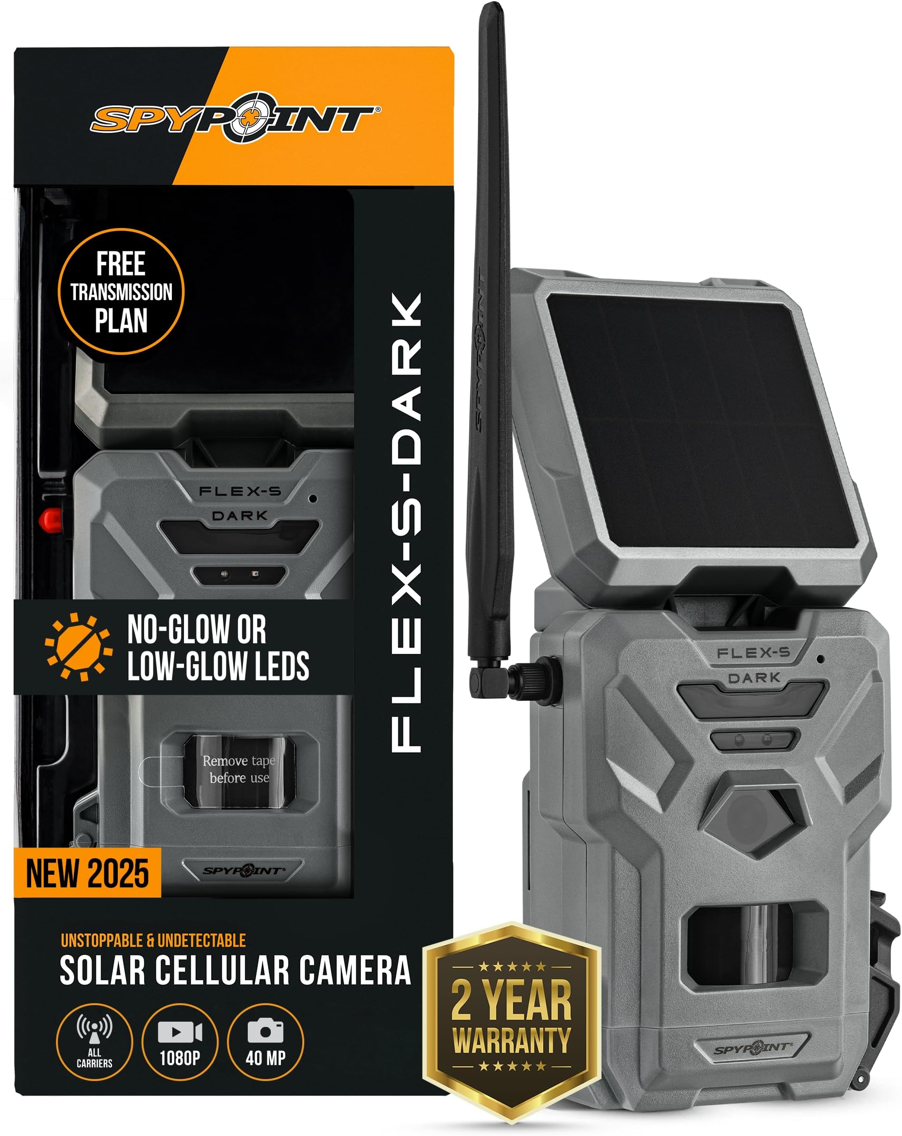 Amazon.com: SPYPOINT FLEX-S Solar Outdoor Cellular Trail Camera ...
