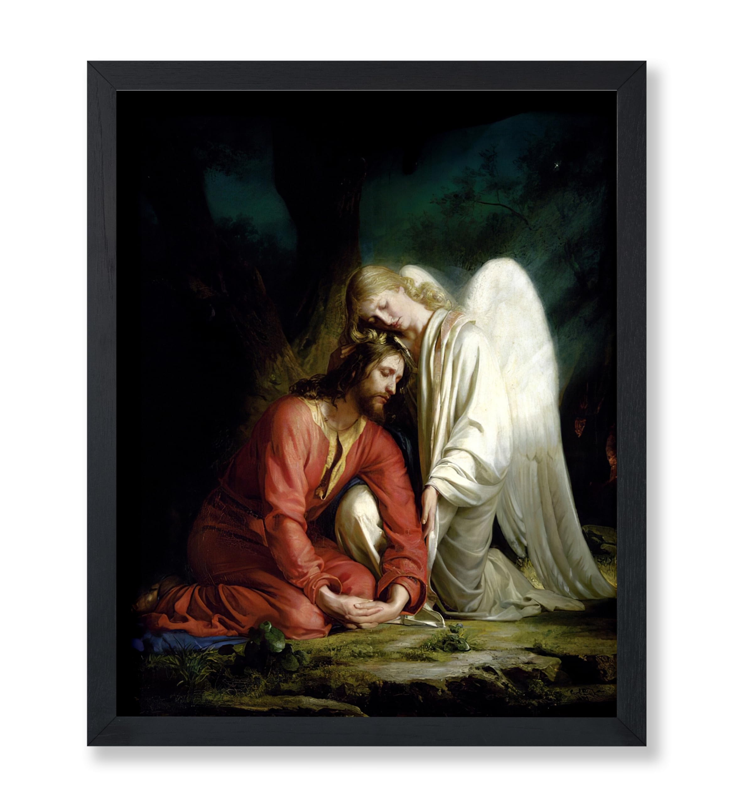 Amazon.com: Poster Master An Angel Comforting Jesus Poster - Garden of ...