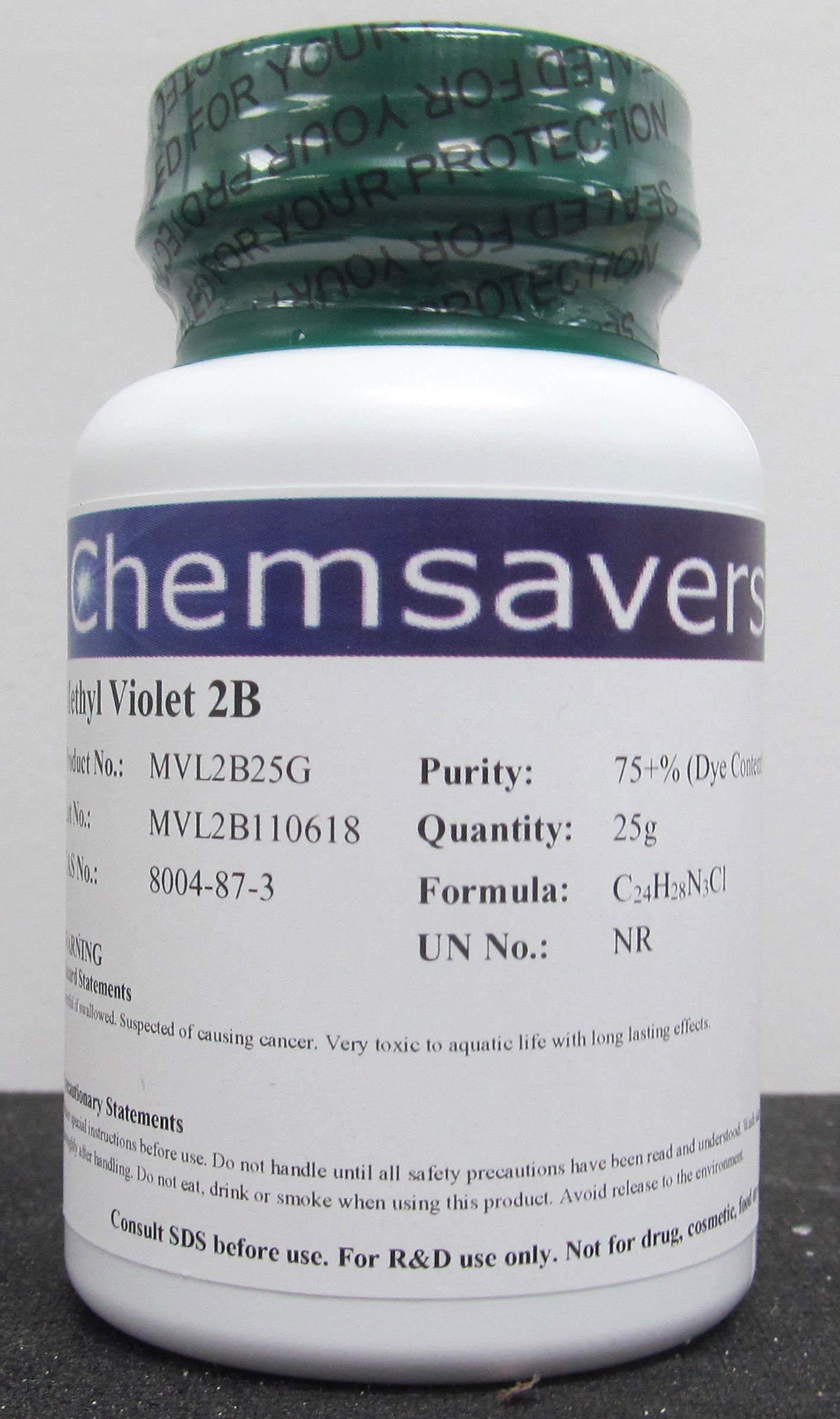 Methyl Violet 2B, 75+% (Dye Content), 25g: Amazon.com: Industrial ...