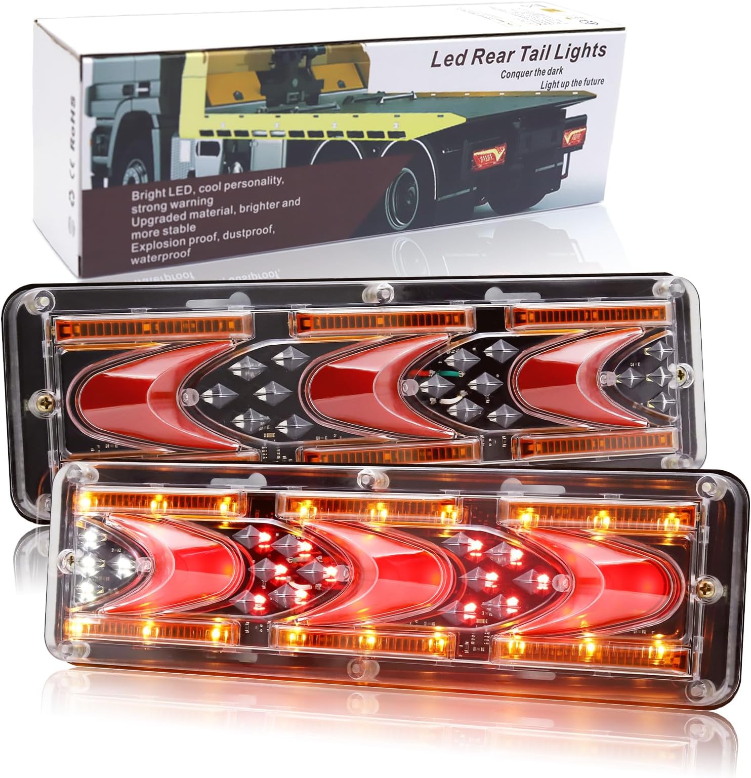 Amazon.com: Ygmylandbb Trailer Tail Lights, LED Truck Tail Light ...