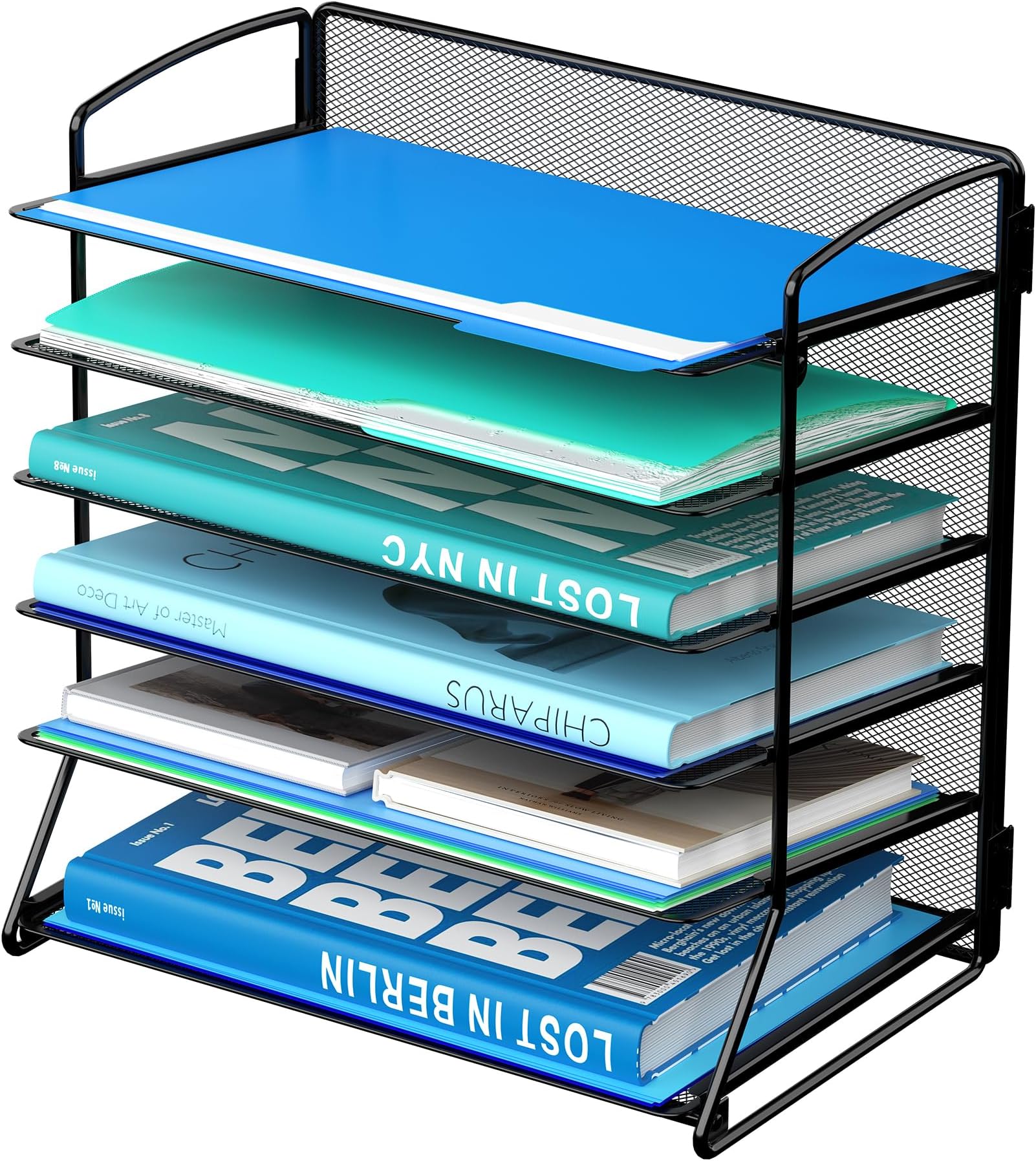 Amazon.com: MINDEPOT 6 Tier Paper Tray Desk Organizer, Extra Thick ...