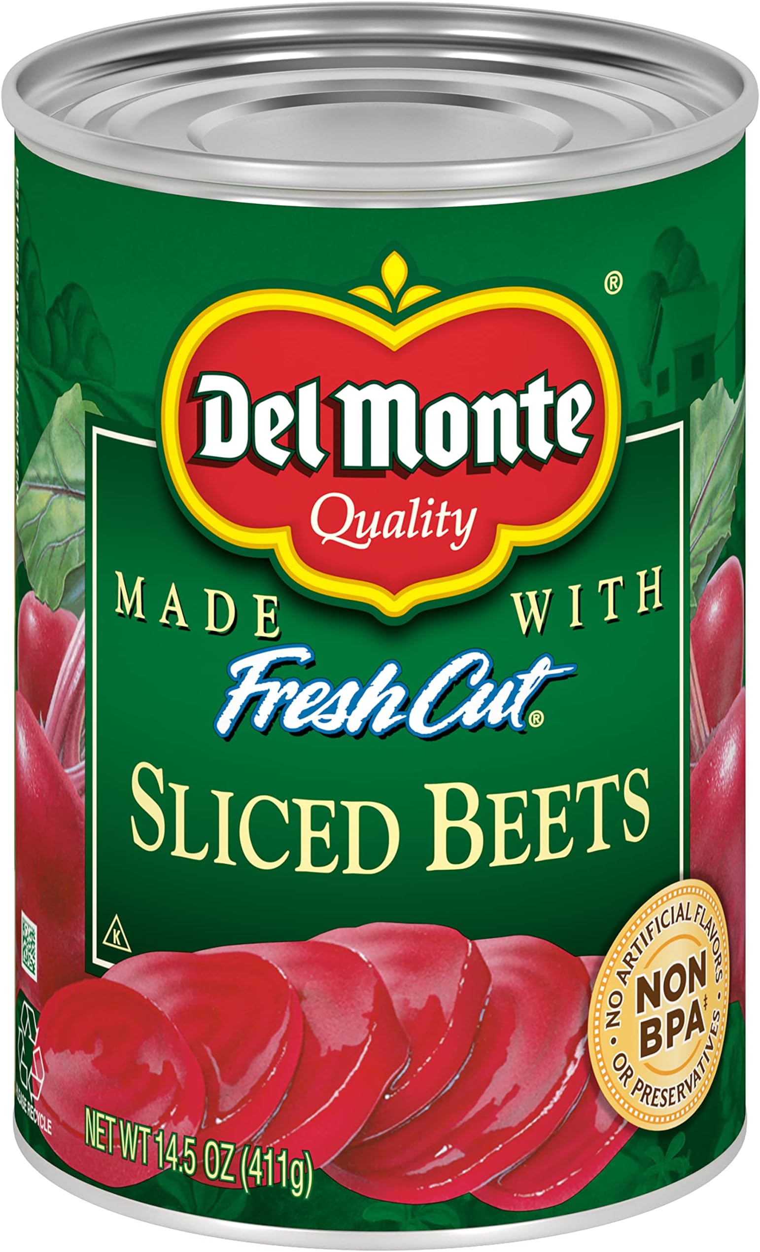 Amazon.com: Del Monte Canned Fresh Cut Sliced Beets, 14.5 Oz