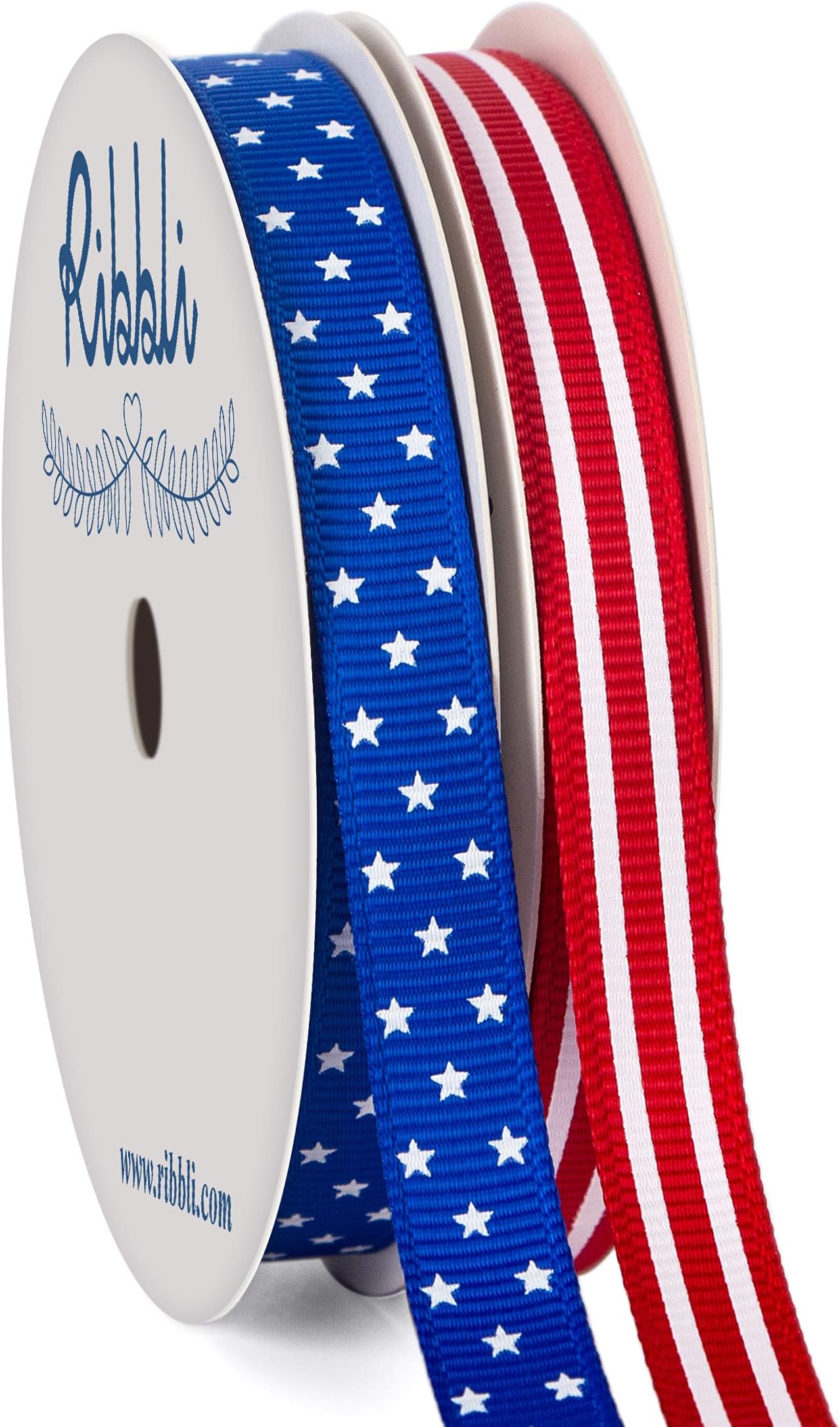 Amazon.com: Threetols 3 Rolls 15 Yards Patriotic Star Ribbons, 4th of ...