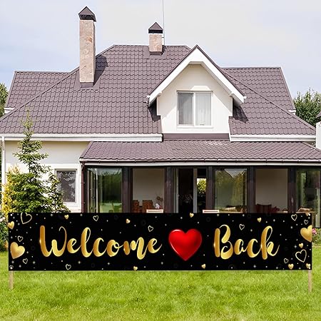 Amazon.com: Kimini-Ki Large Welcome Back Banner for Work Office School ...