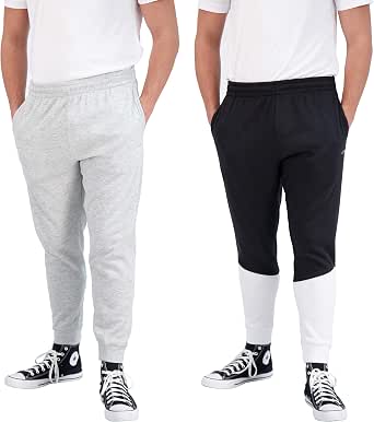 Amazon.com: Unipro Mens 2-Pack Fleece Jogger Sweatpants Active Casual ...