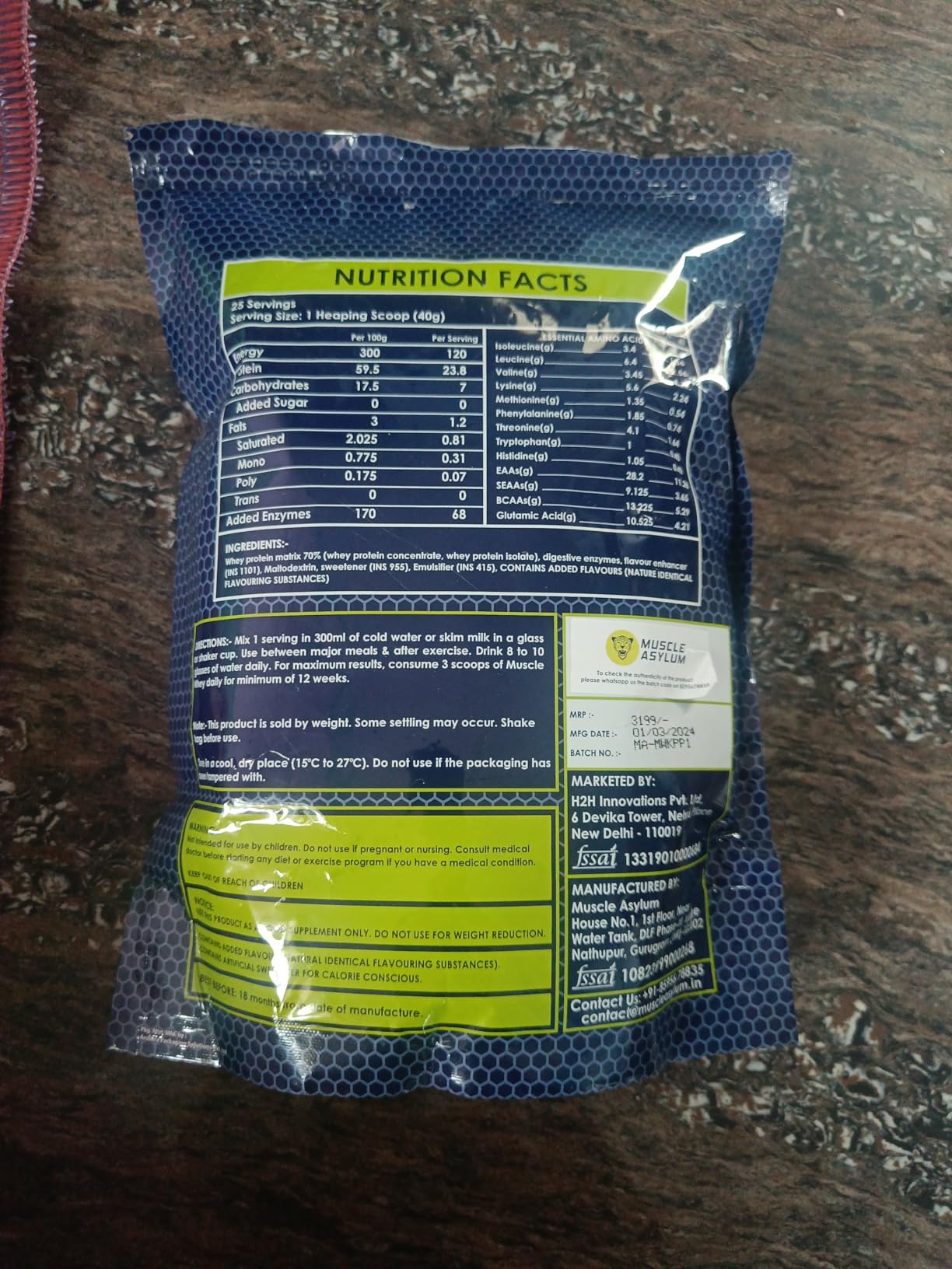 Muscle Asylum Premium Whey Protein with Real Caramel Chunks Inside l ...