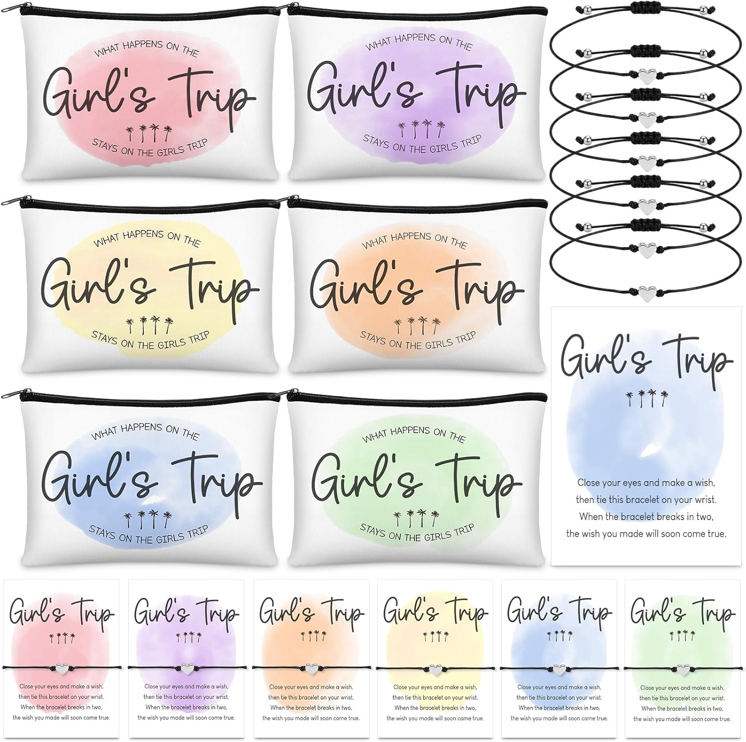 Amazon.com: Sunnymove 18 Pcs Girls Trip Gifts Favors for Women 6 Makeup ...