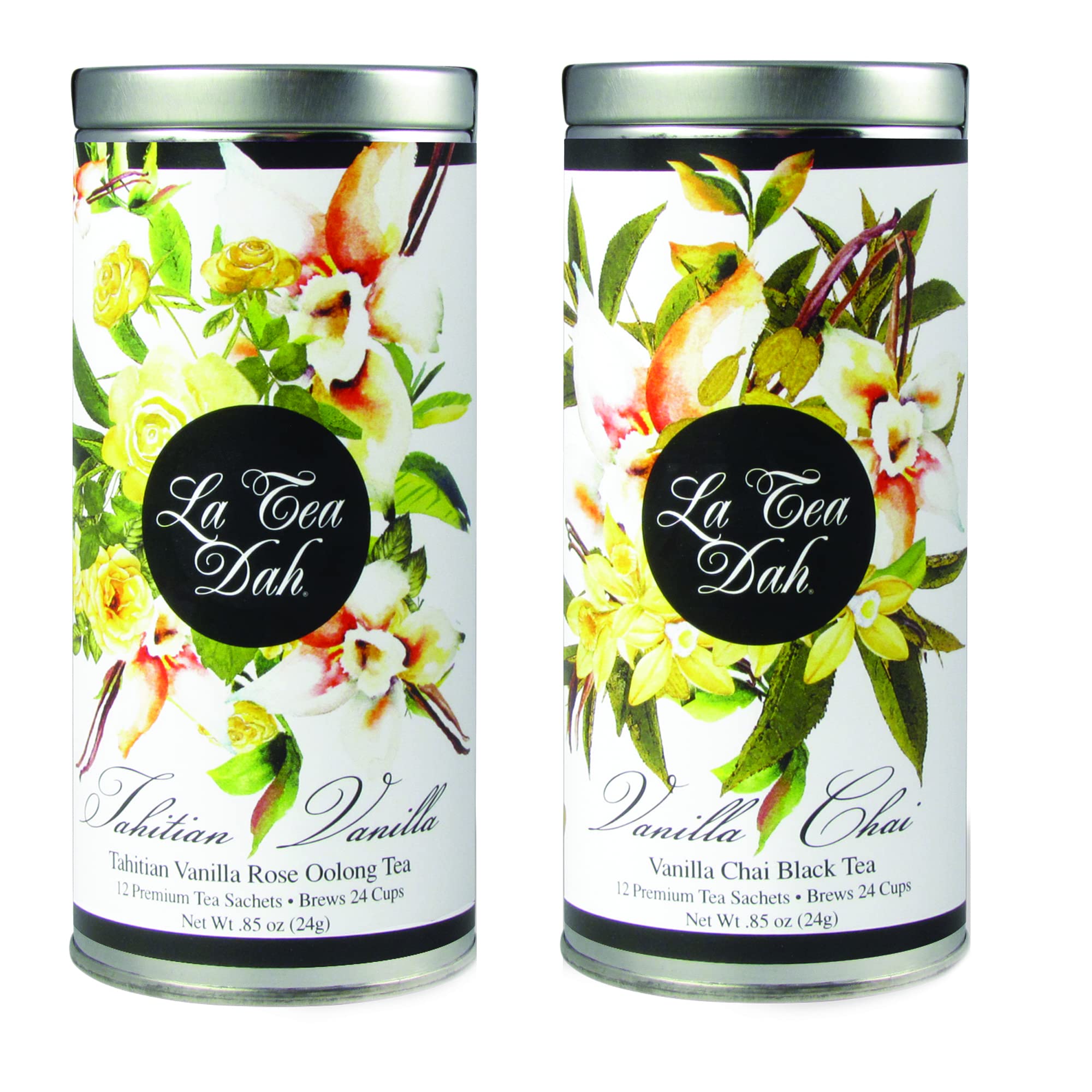 Amazon.com : La Tea Dah Herbal Vanilla Tea Bundle | Tahitian Vanilla ...