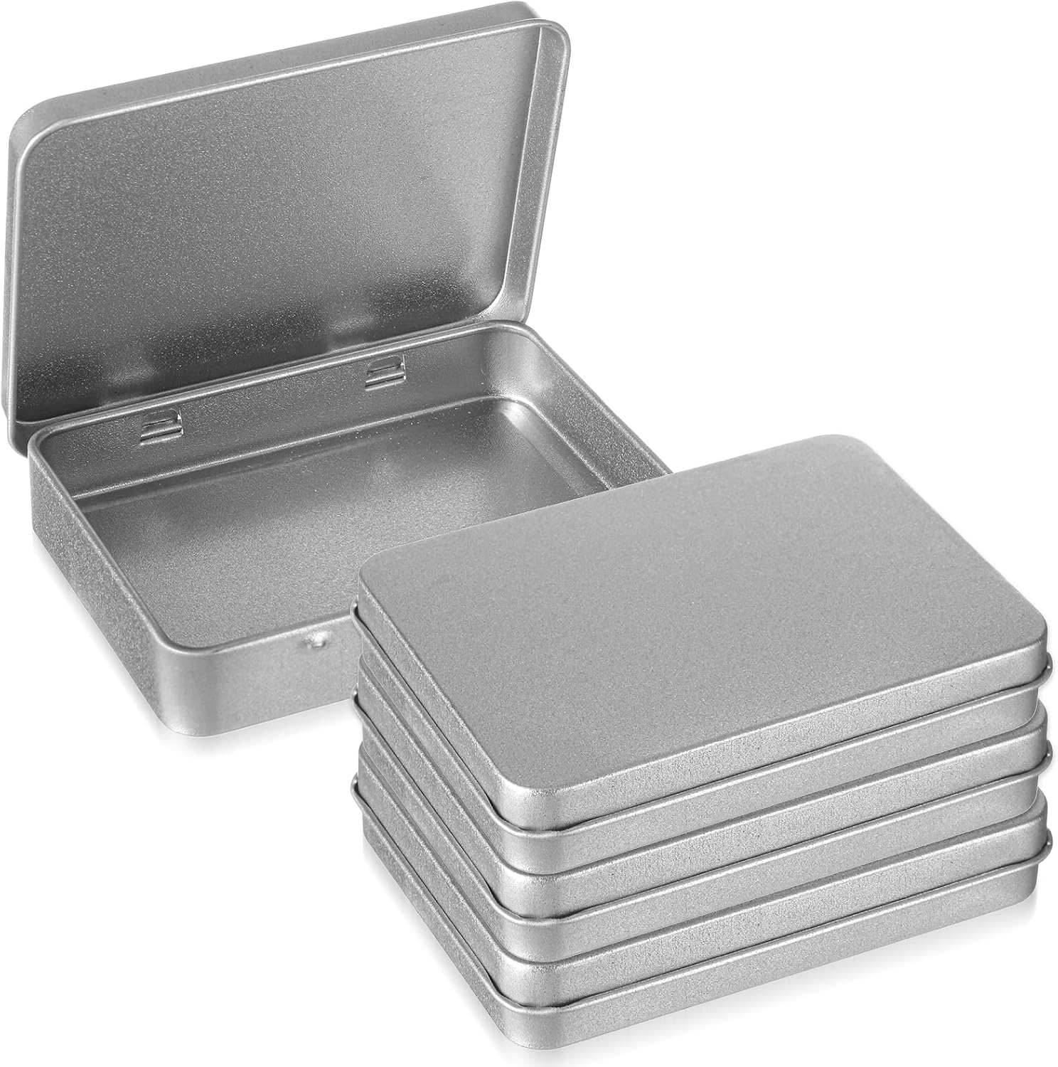 Amazon.com: oruola 4 Pack Small Tin Box, Rectangular Small Metal Tin ...