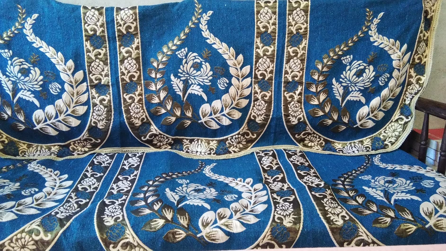 Kk Home Store Decor Exclusive Royal Look Cotton Floral Sofa Cover Set ...