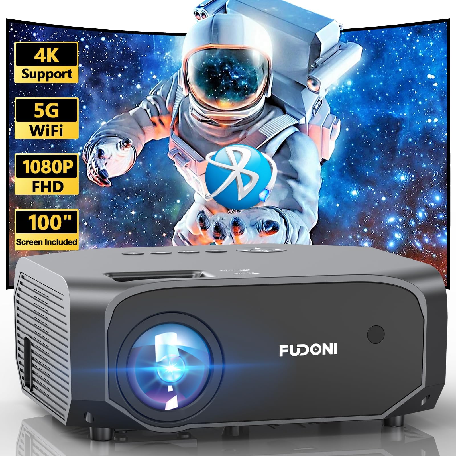 Amazon.com: [Auto Focus+Auto Lens Cap] Projector with WiFi 6 and ...