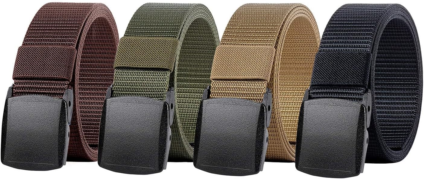 Moshero 4PCS Work Belts for Men, Unisex Nylon Canvas Belt for Men and ...