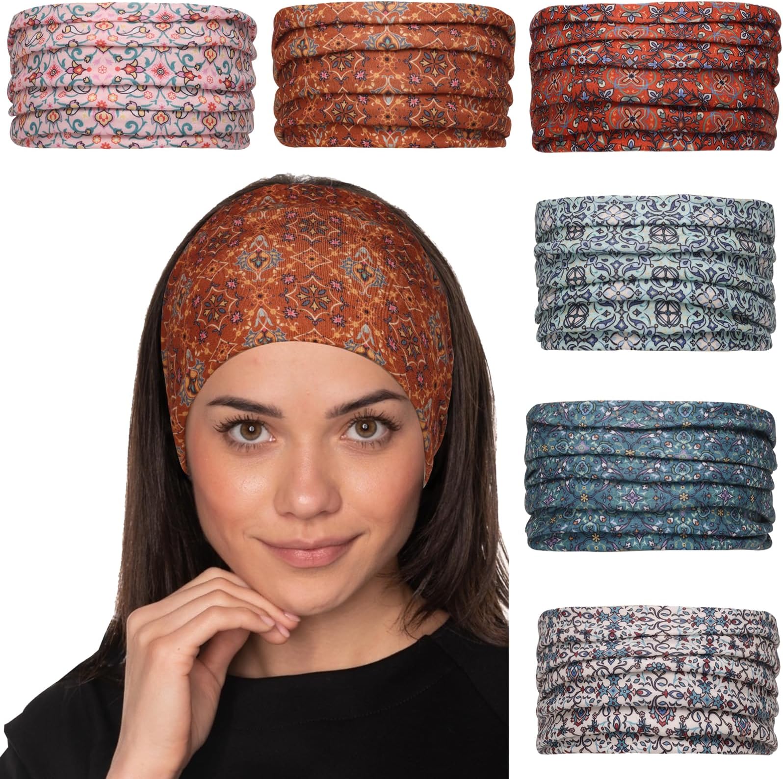 Amazon.com : Cobahom 6 Pcs Wide Headbands for Women Non Slip Soft ...
