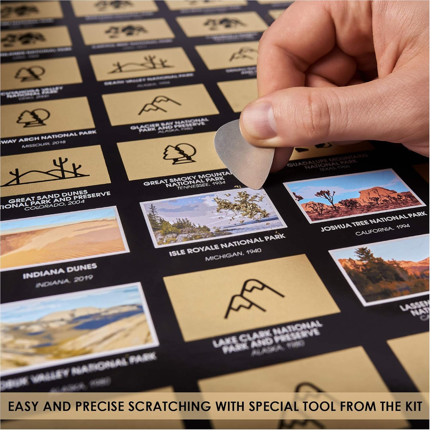 Scratch off USA National Park Poster All 62 US National Parks Scratch ...