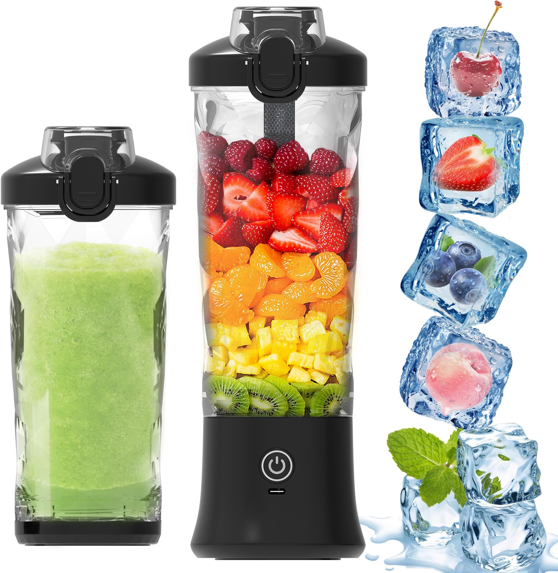 Amazon.com: Portable Blender, Personal Mixer Fruit Rechargeable with ...