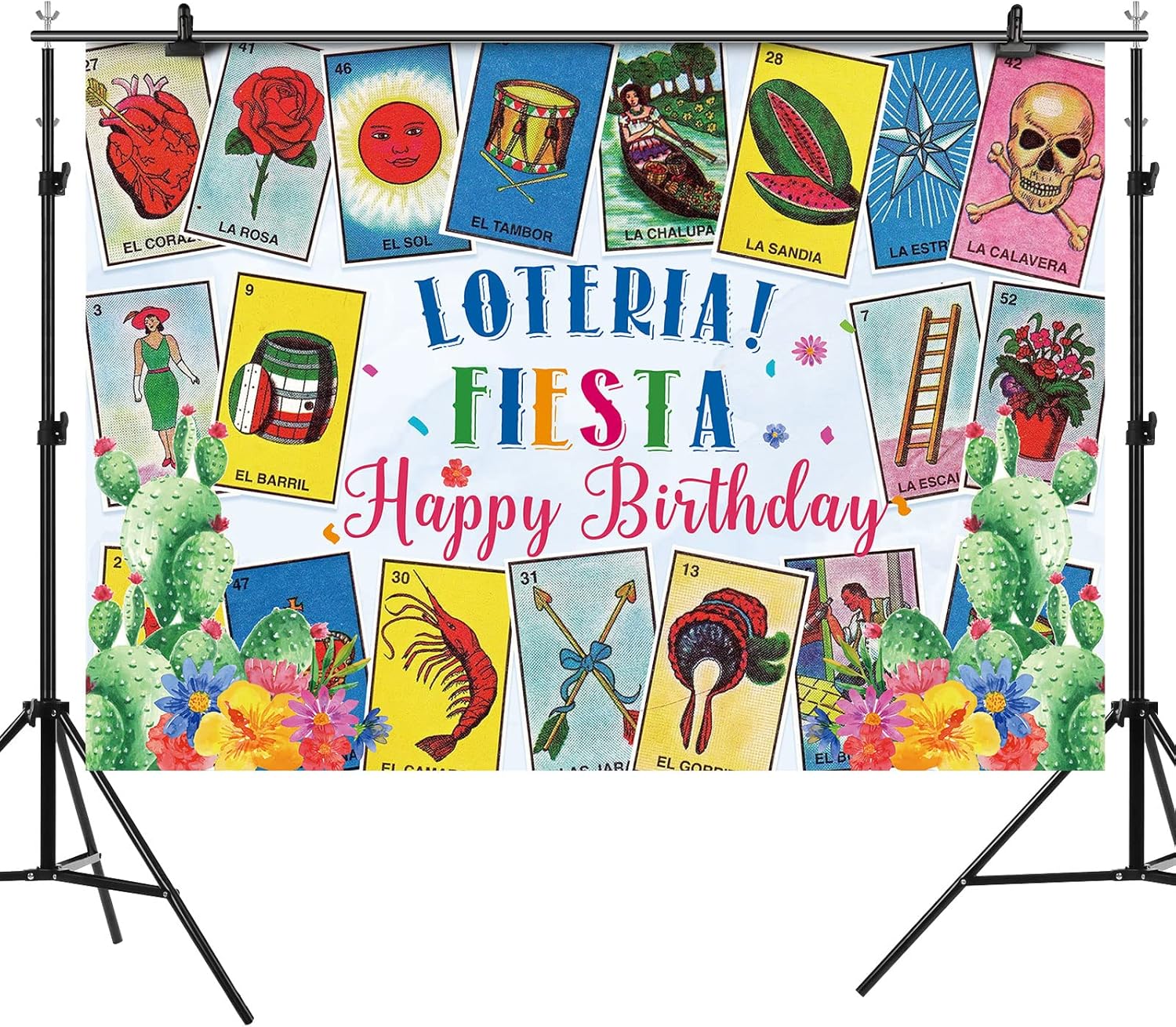 Rsuuinu Telón de fondo de tarjeta de lotería, fiesta mexicana, fiesta ...