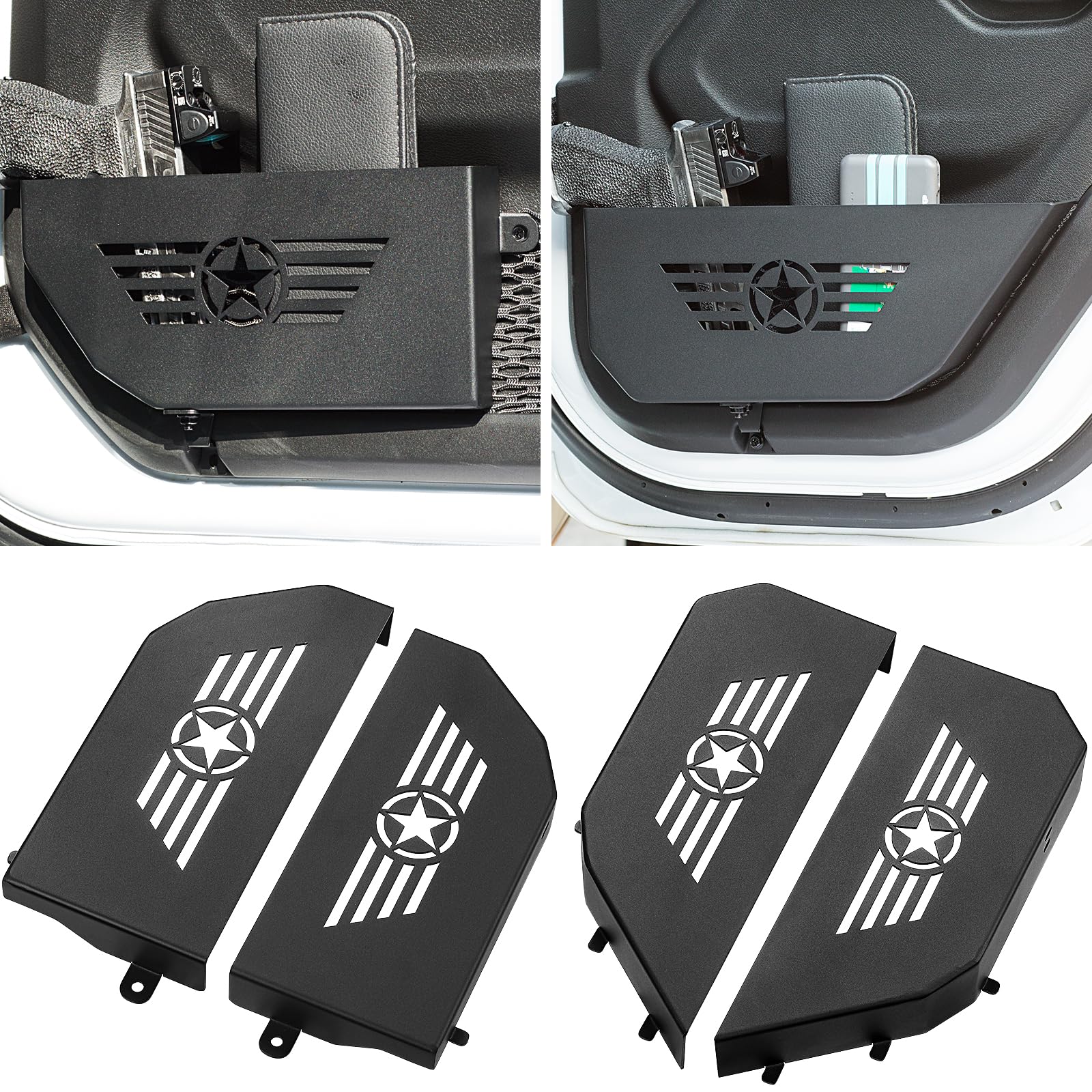 Snapklik.com : Metal Front & Rear Door Storage Pockets, Door Side ...