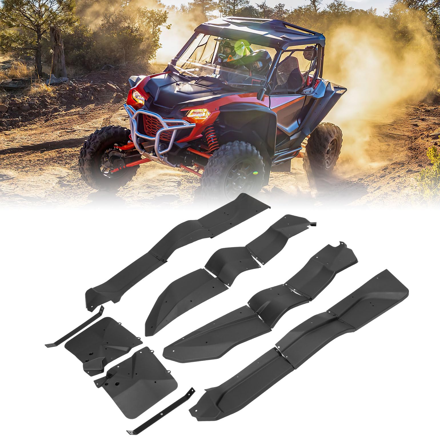 Amazon.com: KEMIMOTO XXL Wider Fender Flares Extensions Compatible with ...