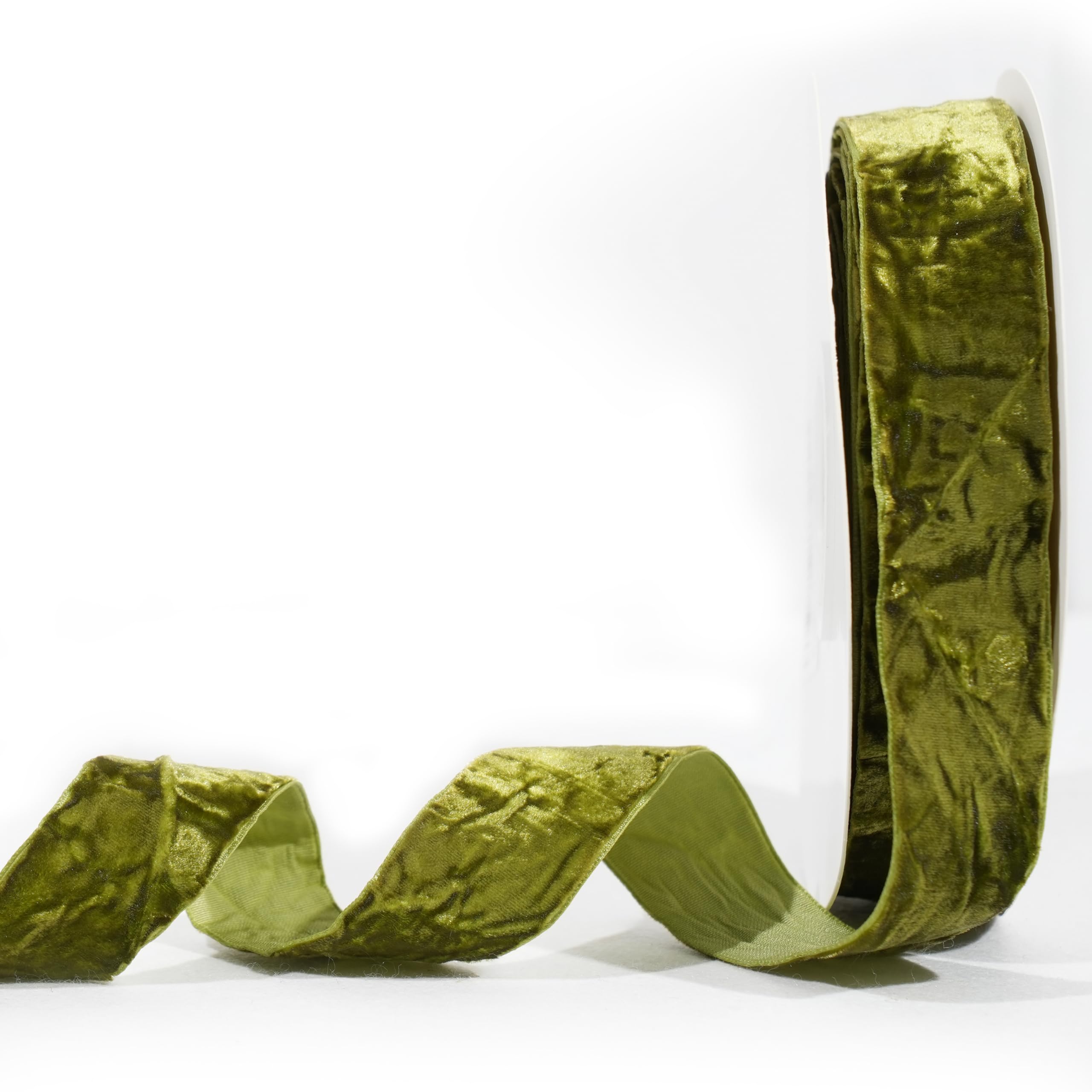 Amazon.com: Mayreel Moss Crushed Velvet Ribbon 1" x 10 Yards Green ...