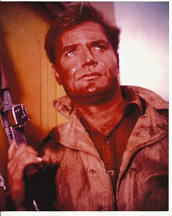 Combat Vic Morrow as Sgt. Saunders Holding a Gun Looking Up 8 x 10 ...