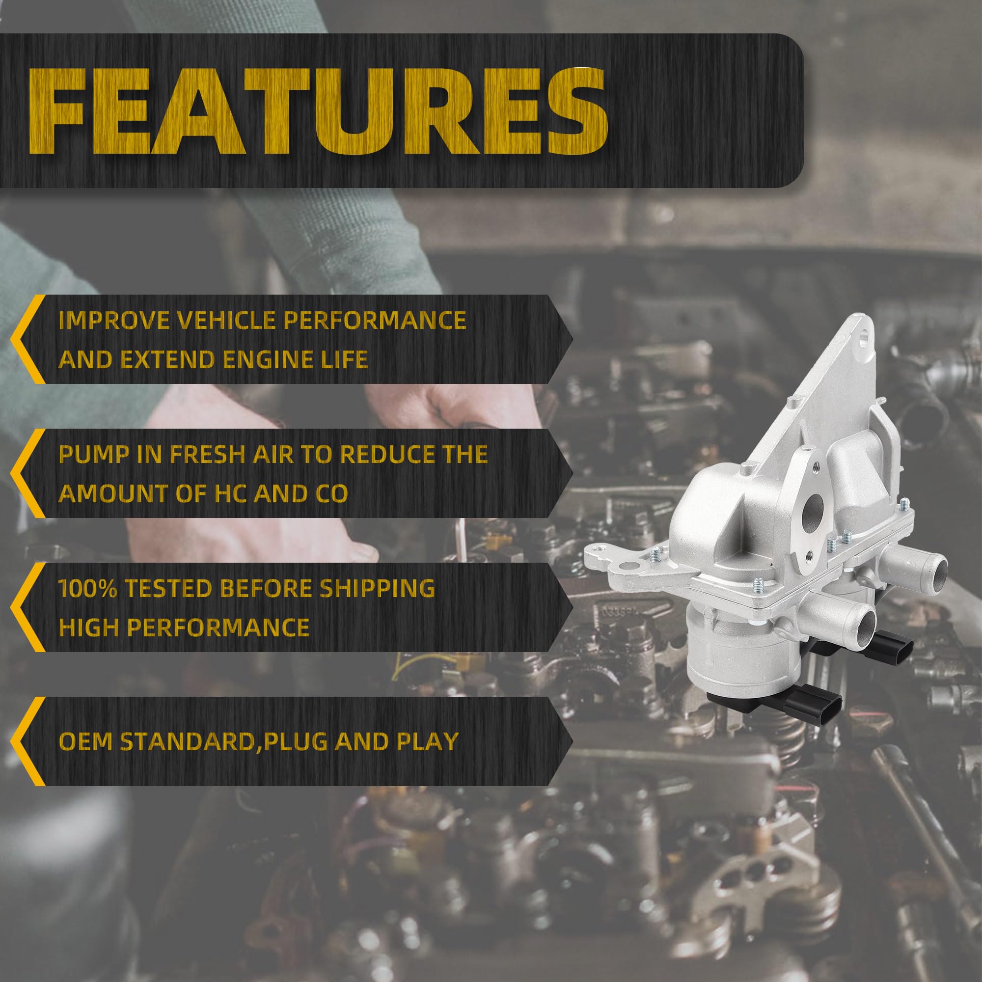 Lexus GX460 Air Pump Valve Secondary Air Injection Pump Check Valve For ...