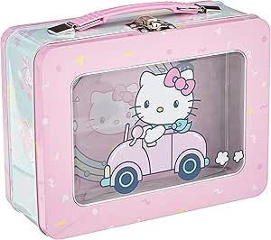 Amazon.com: The Tin Box Company Hello Kitty XL Tin Lunchbox with Window ...