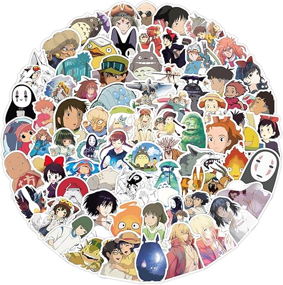 Amazon.com: 100pcs Hayao Miyazaki Anime Stickers Mixed Pack,Lovely ...