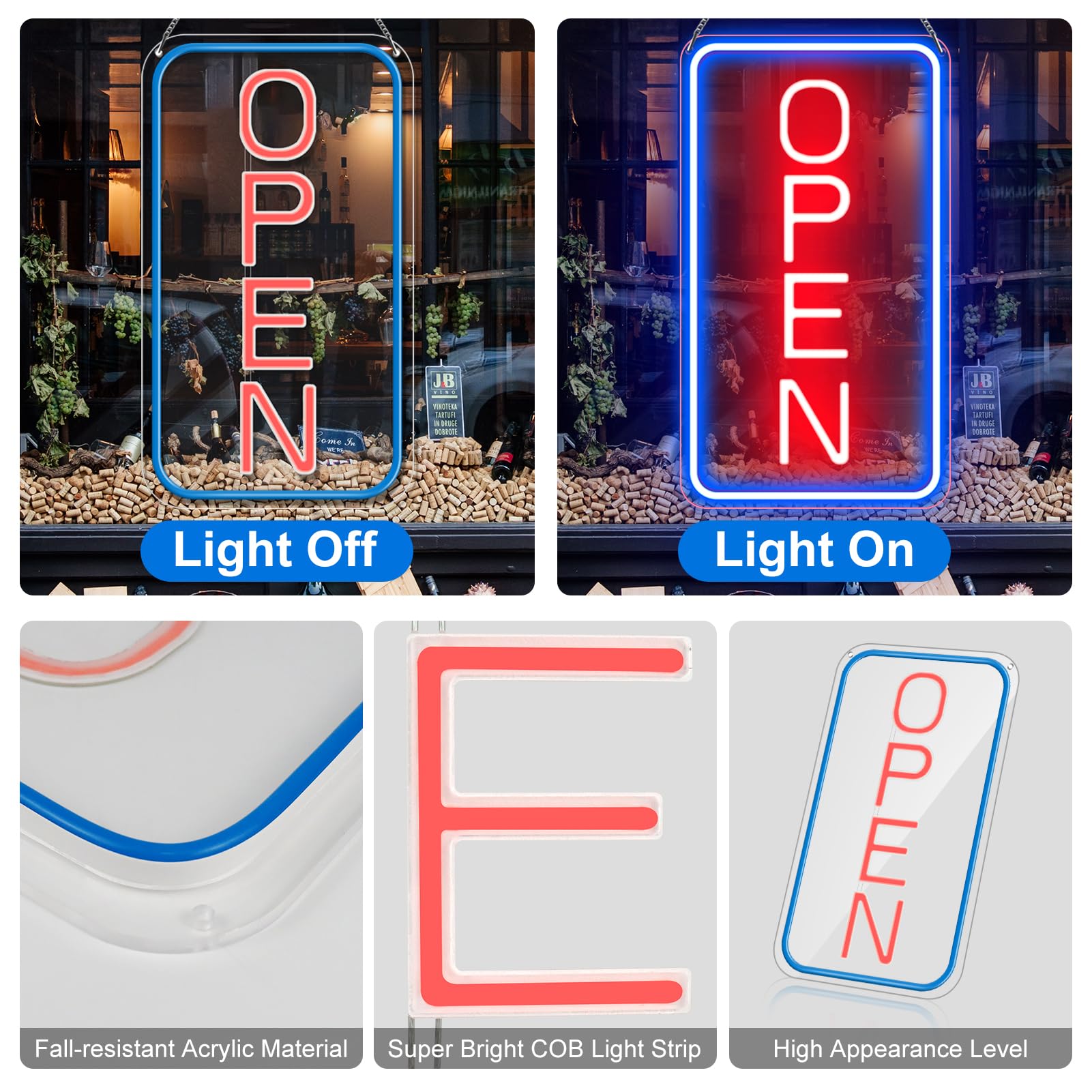Snapklik.com : 22.8"x 11.8" Ultra Bright 12V Neon Open Sign For ...