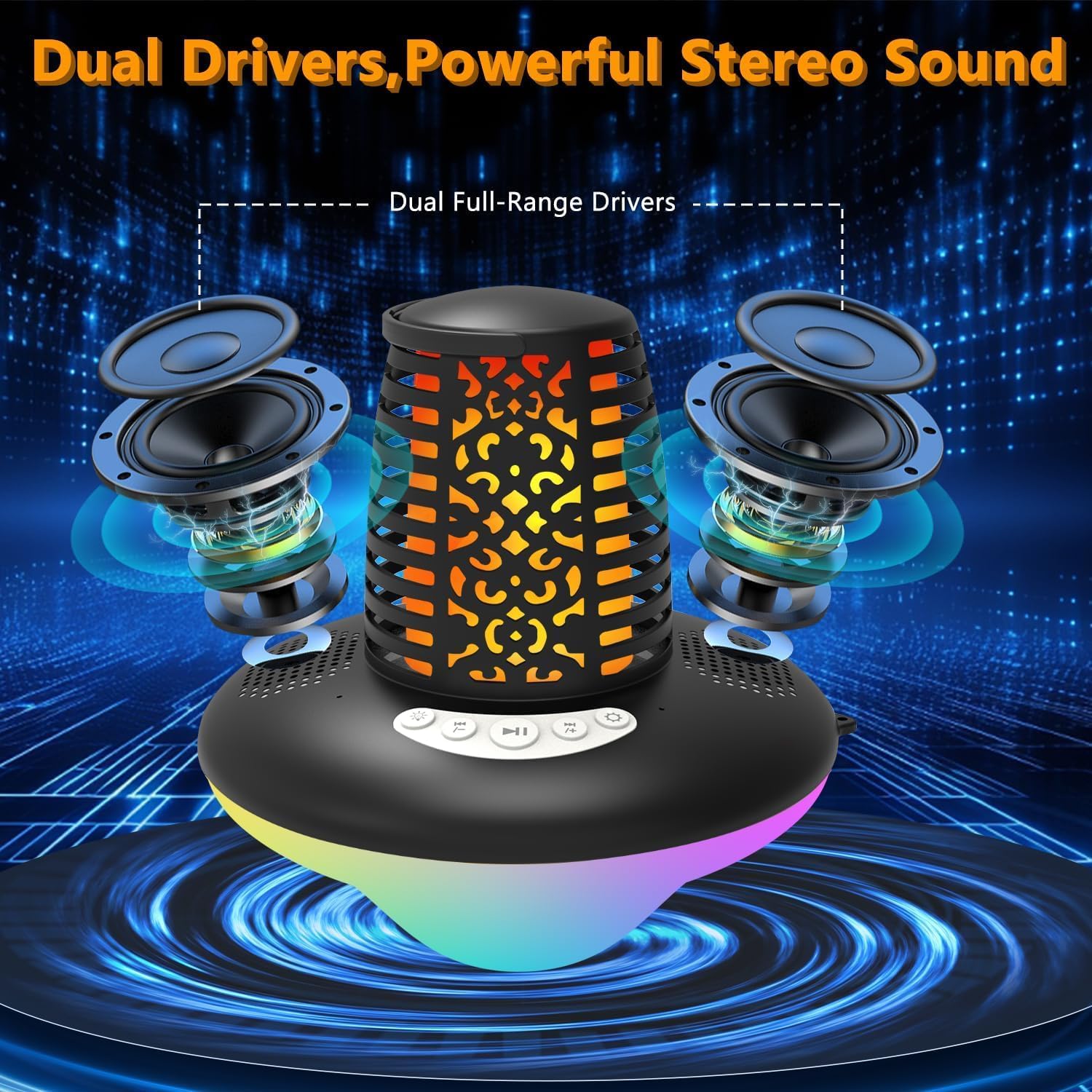 KingSom Bluetooth Pool Speaker,Floating Bluetooth Speaker with LED ...